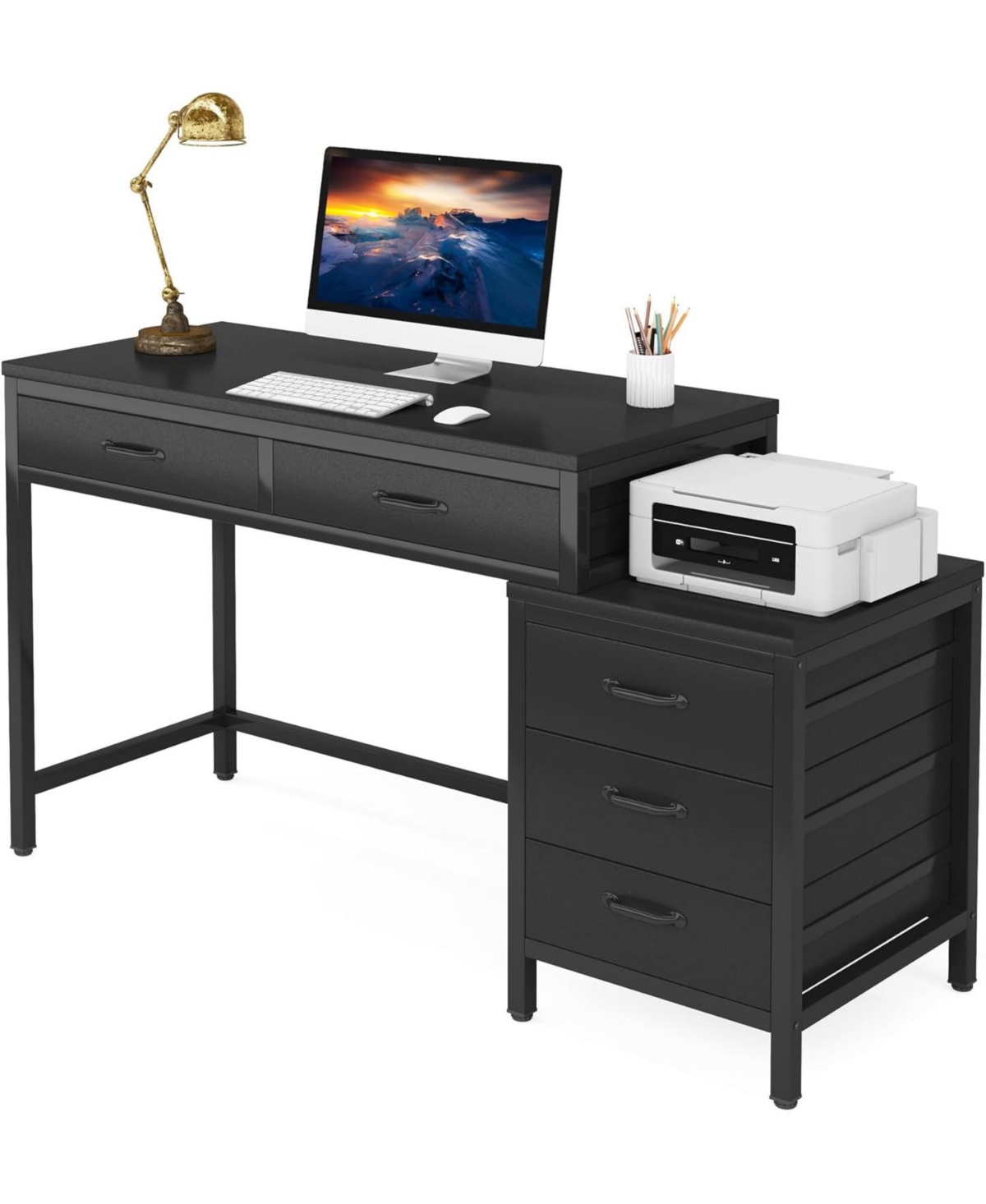 Click here for Tribesigns Computer Desk with 5 Drawers  Home Offi... prices