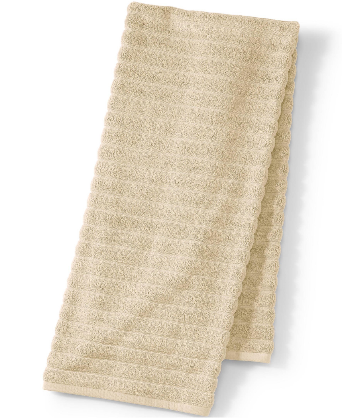 Click here for Lands End Organic Cotton Rib Bath Towel - Pale fla... prices