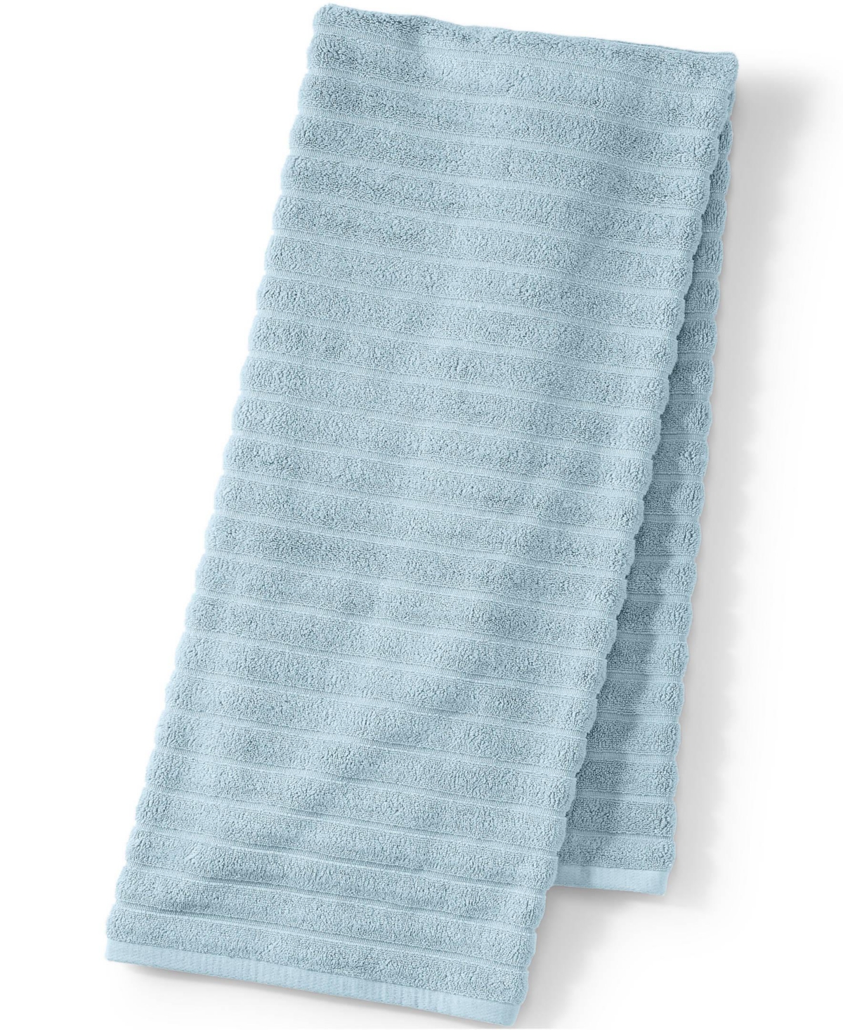 Click here for Lands End Organic Cotton Rib Bath Towel - Dusty bl... prices