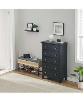 gaomon 5 Drawers Dresser,Storage Dresser with Metal Handles,Chest of ...