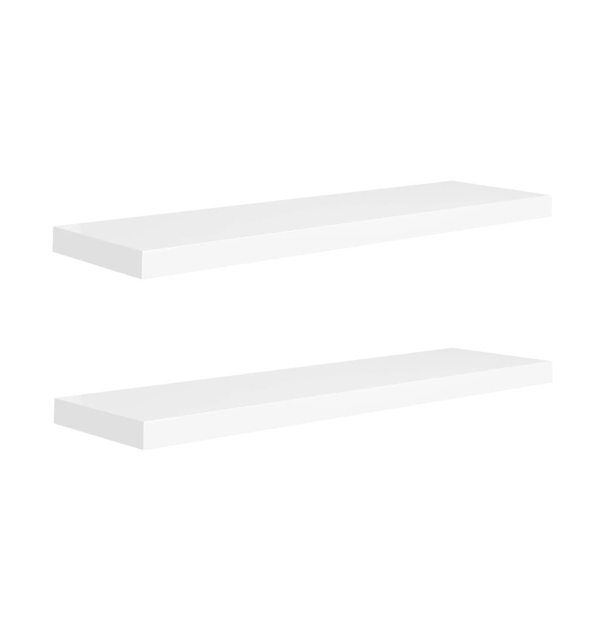 Click here for Floating Wall Shelves 2 pcs White 35.4x9.3x1.5 Mdf... prices
