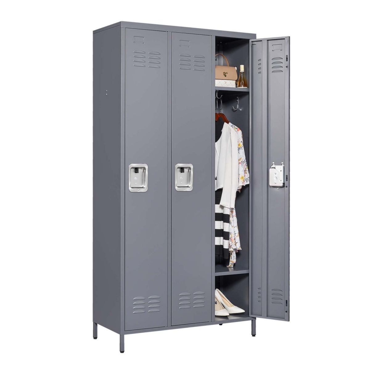 Click here for Streamdale Furniture 3-Door Metal Lockers for Stor... prices