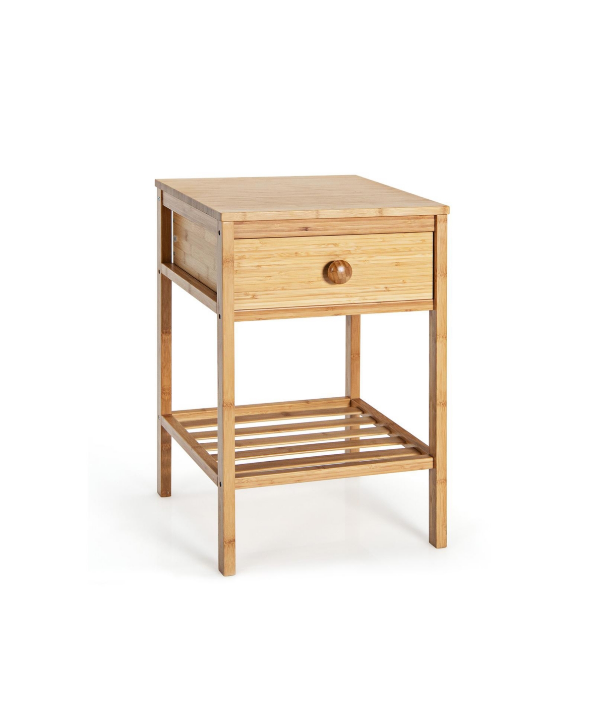 Click here for Sugift Bamboo Nightstand with Drawer and Open Shel... prices