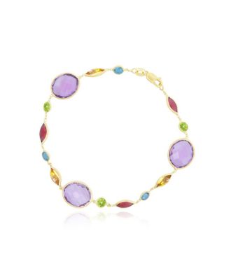 The Lovery Semi Precious Gemstone Bracelet 14K Gold - Macy's