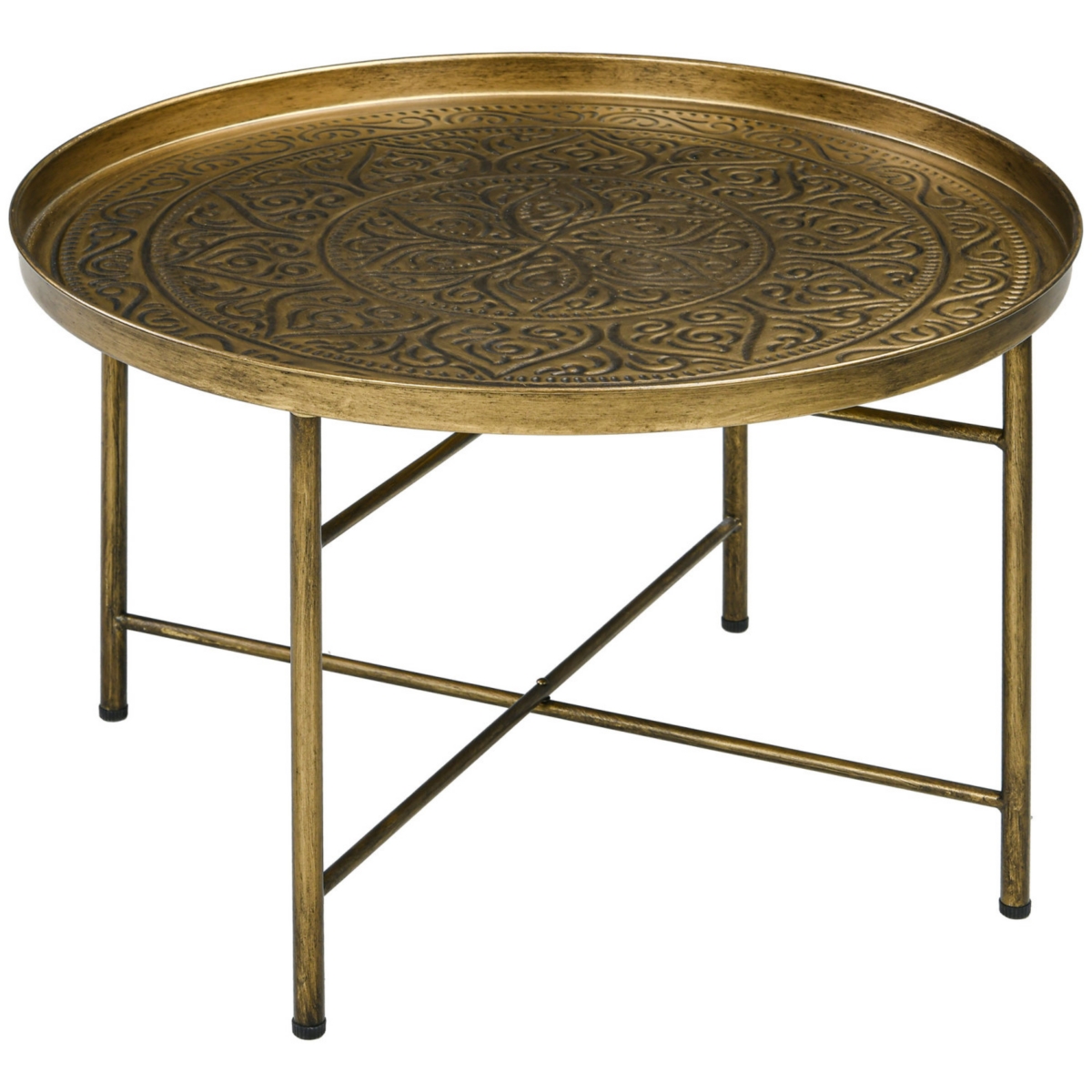 Click here for Hammered Tray Round Coffee Table - Gold prices