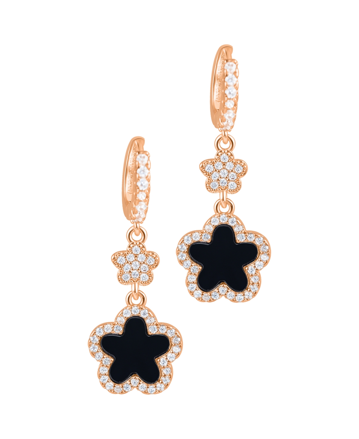 Click here for Adornia Gold Cubic Zirconia White Clover Earrings... prices