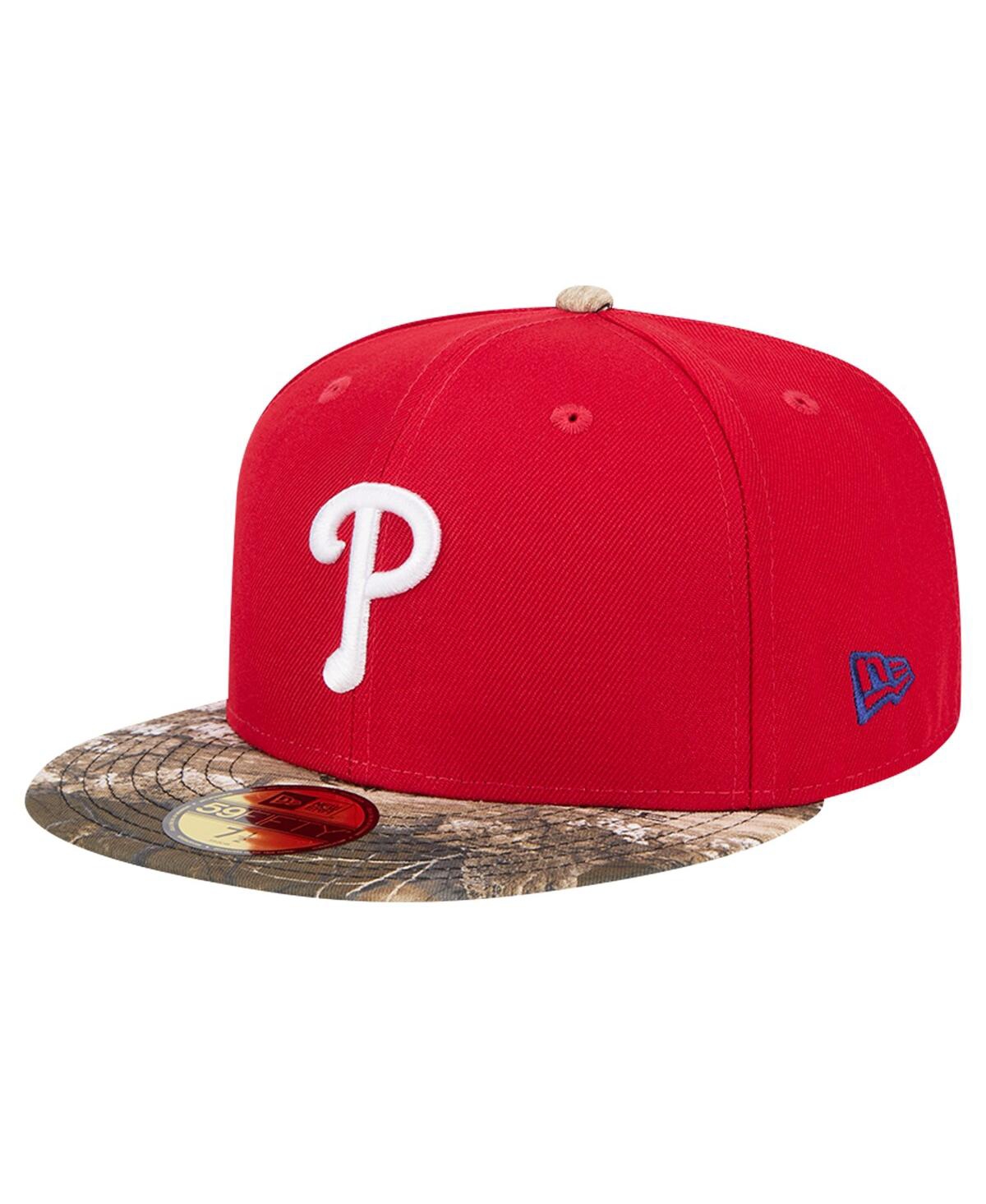 New Era Men's Red Philadelphia Phillies Realtree Camo 59fifty Fitted ...
