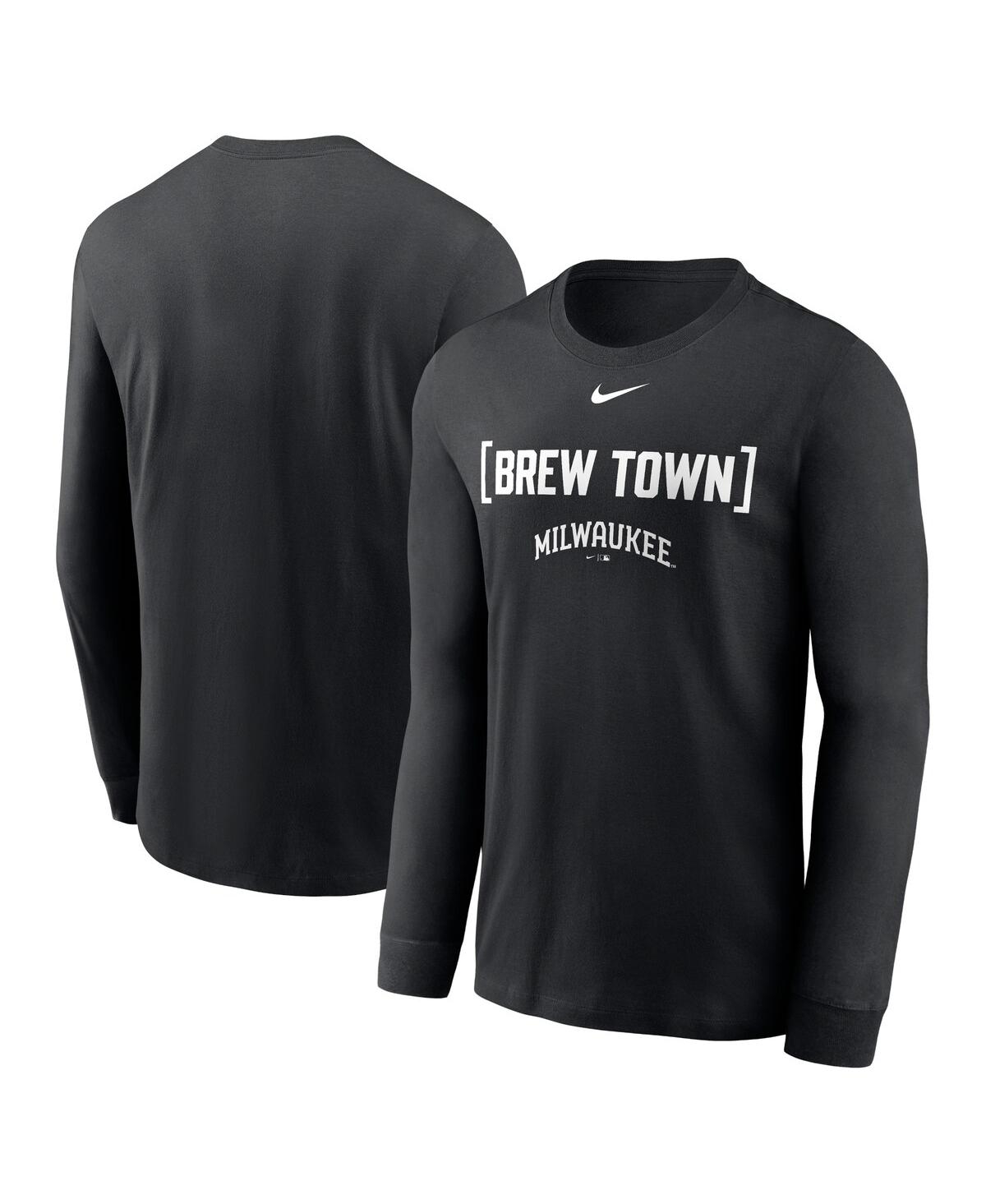 Click here for Nike Mens Black Milwaukee Brewers Local Nickname L... prices