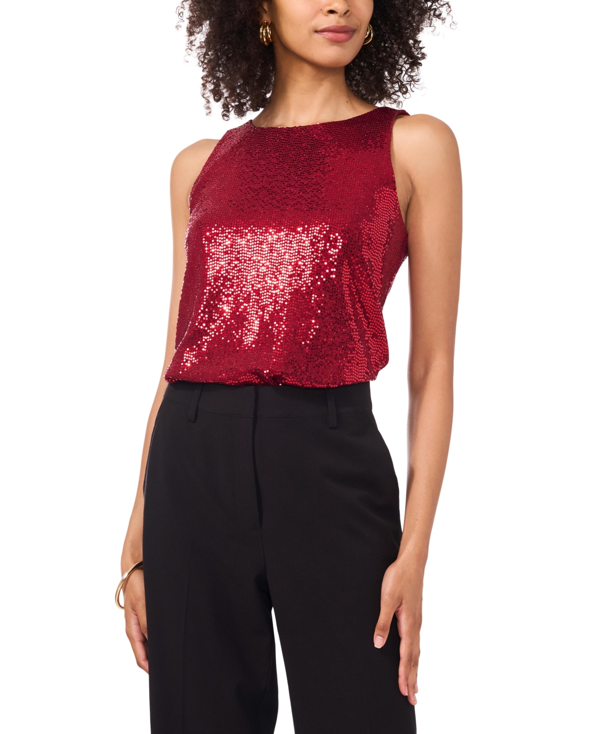 Click here for Vince Camuto Womens Sequin Sleeveless Top - Ultra... prices
