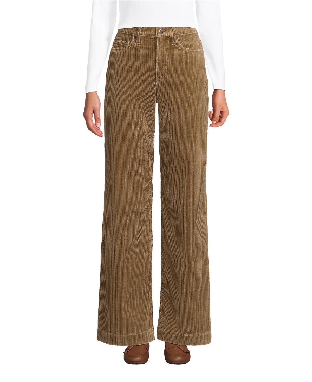 Click here for Lands End Womens High Rise Wide Leg Corduroy Pants... prices
