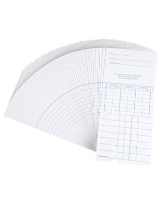 Yescom 50x Weekly Time Clock Cards Timecard for Employee Attendance ...