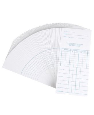 Yescom 50x Weekly Time Clock Cards Timecard for Employee Attendance ...