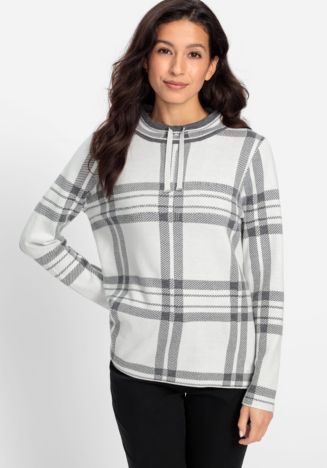 Olsen Women's Long Sleeve Plaid Pullover - Macy's