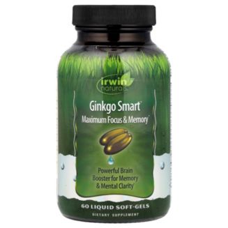Irwin Naturals Ginkgo Smart Maximum Focus & Memory - 60 Liquid Soft ...