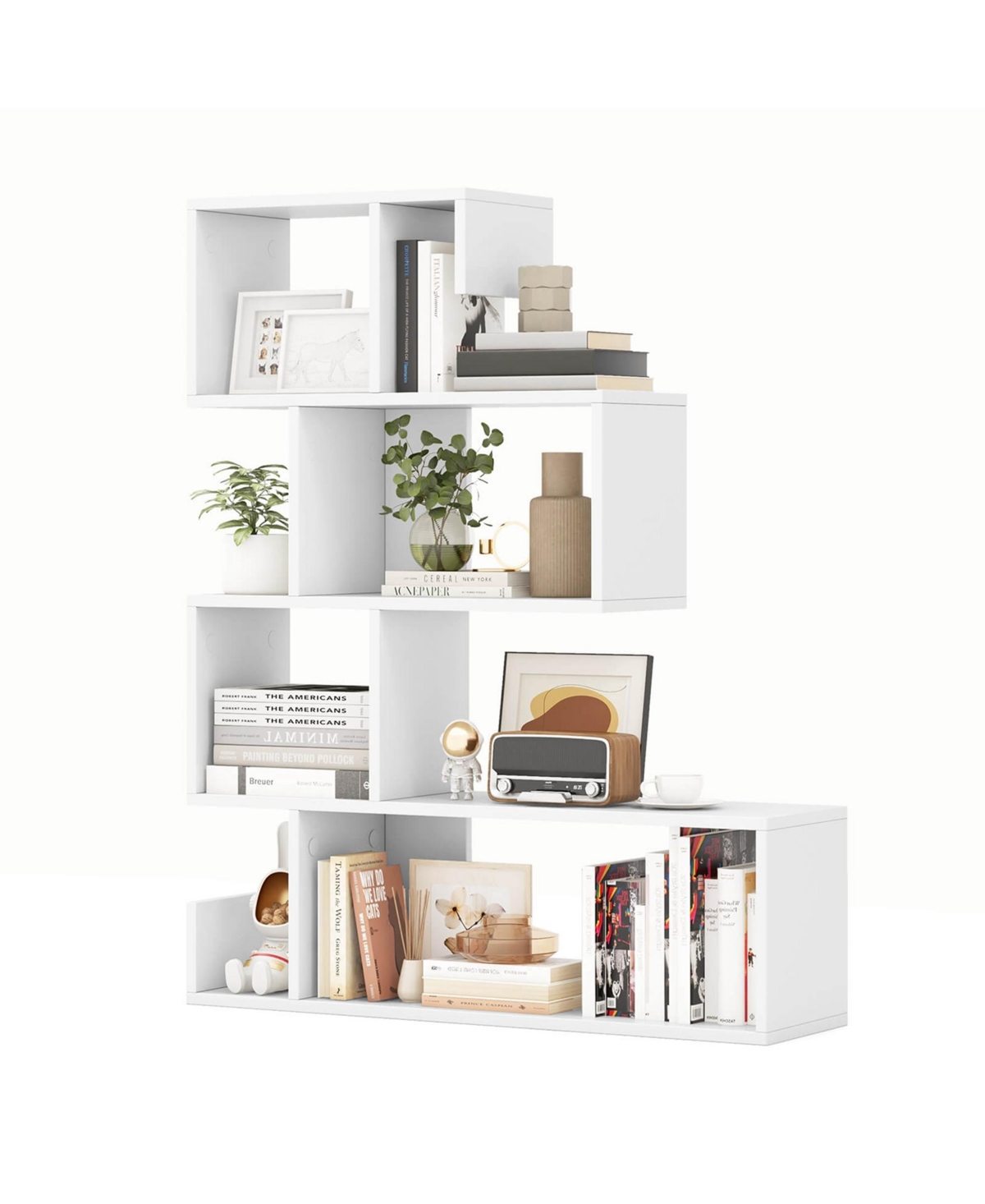 Click here for 2 Pcs S-shaped Bookshelf Freestanding Stepped Etag... prices