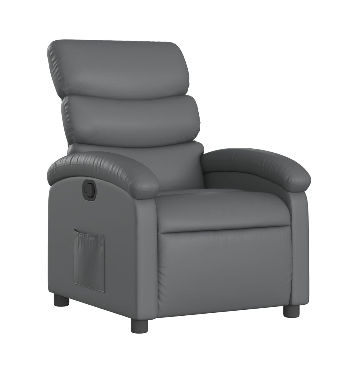 Click here for vidaXL Recliner Chair Gray Faux Leather - Grey prices