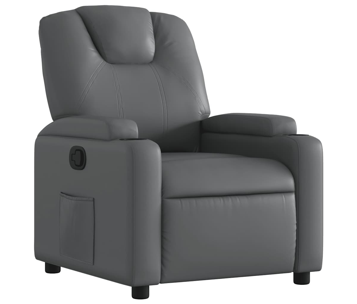 Click here for Recliner Chair Gray Faux Leather - Gray prices