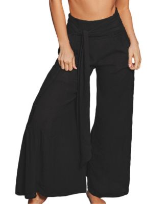 Cupshe Women's Belted Sash Flounce Pants - Macy's