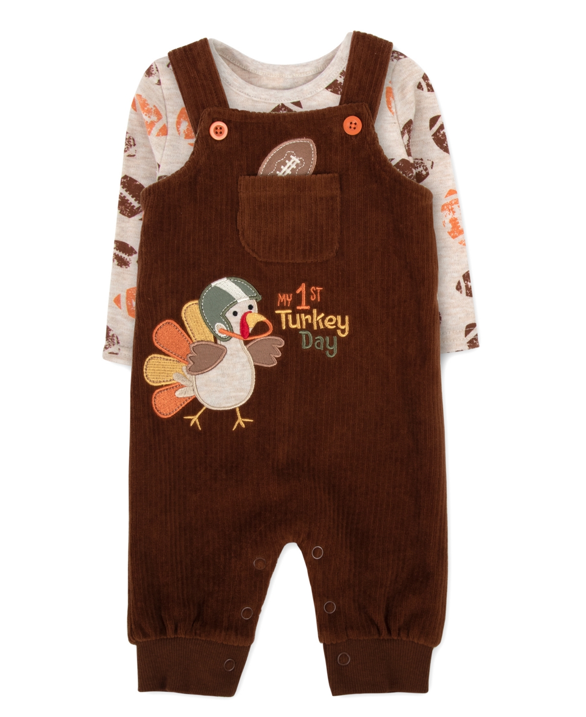 Click here for Baby Essentials Baby Boy My 1st Turkey Day Overall... prices