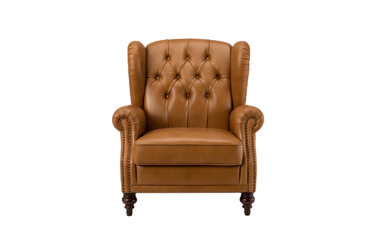 Click here for Hulala Home Alex 33 Wide Genuine Leather Arm Chair... prices