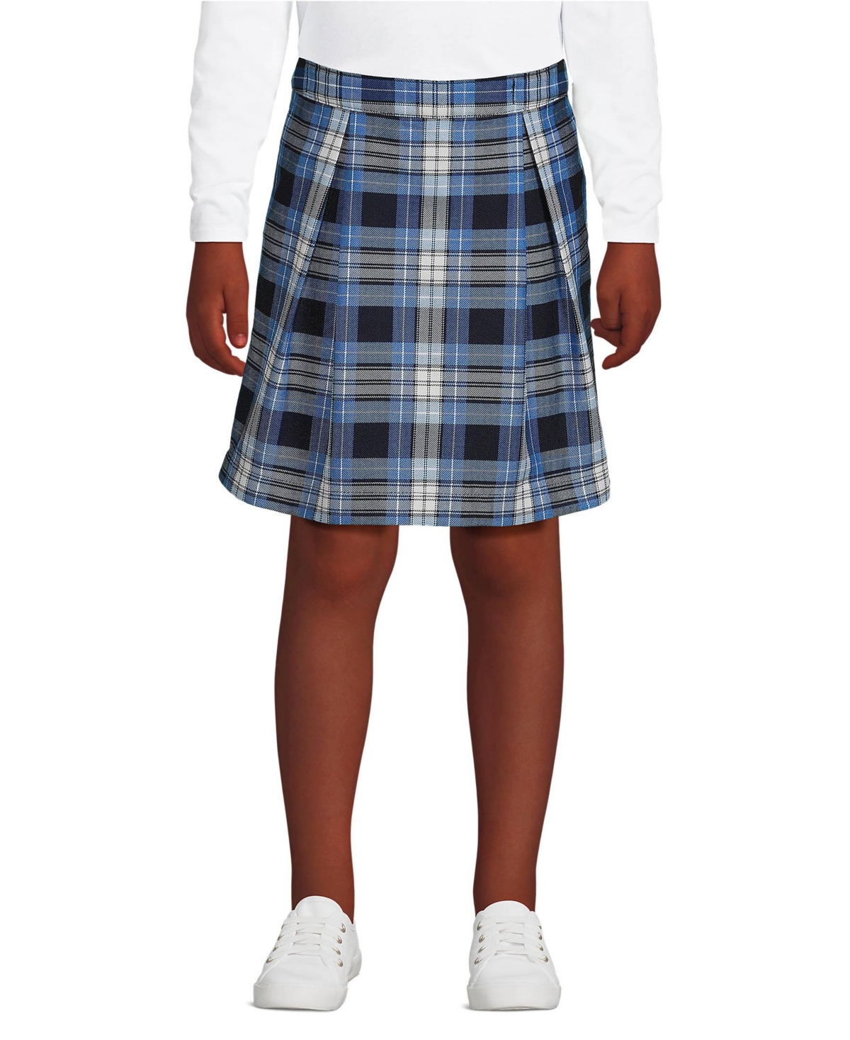 Click here for Lands End Big Girls School Uniform Plaid Skort Top... prices
