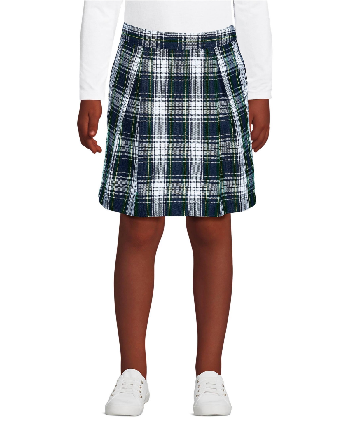 Click here for Lands End Big Girls School Uniform Plaid Skort Top... prices
