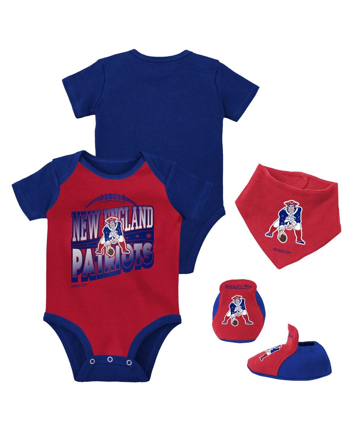 Click here for Mitchell & Ness Baby Red/Royal New England Patriot... prices