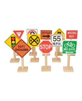 Creative Minds Deluxe International Traffic Signs with Wooden Bases ...