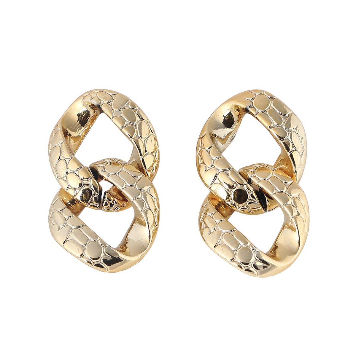 Click here for Sohi Womens Chainlink Drop Earrings - Gold prices