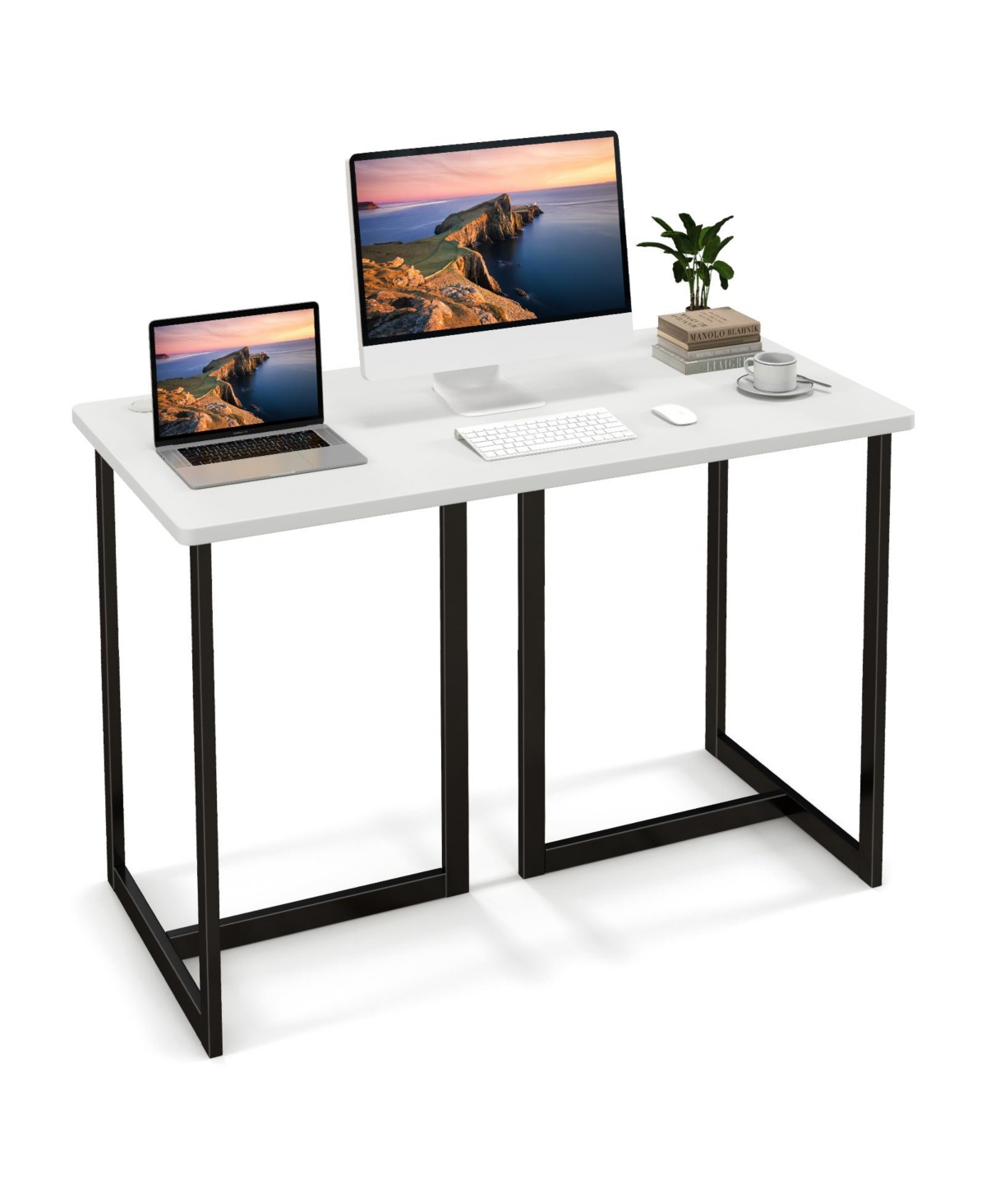Click here for Modern Computer Desk 47 Inch Writing Study Table w... prices