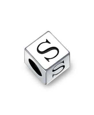 Bling Jewelry Alphabet Initial Square Block Letter Bead Charm .925 ...