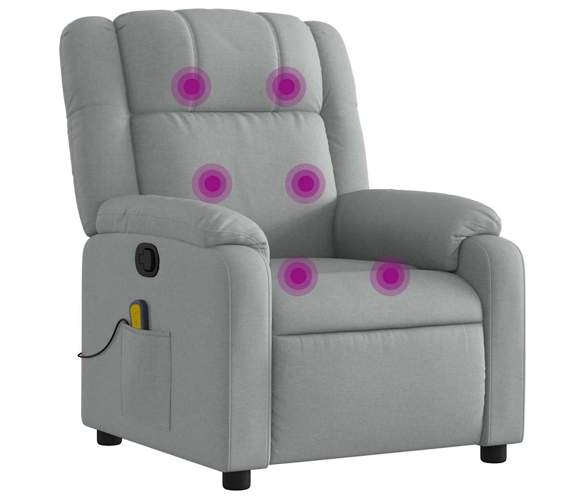 Click here for vidaXL Massage Recliner Chair Light Gray Fabric -... prices
