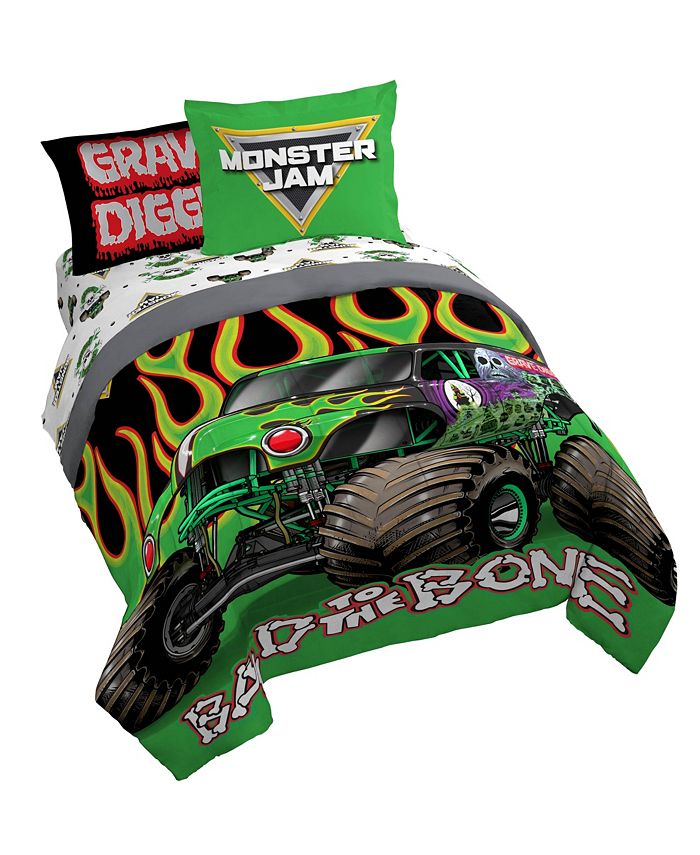 Sunny Side Up Monster Jam Grave Digger Twin Bed Set - Macy's