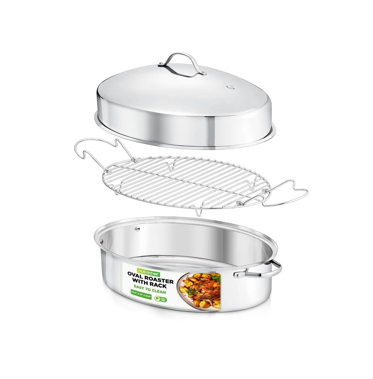 Click here for NutriChef Oval Roasting Pan / Roaster with Polishe... prices