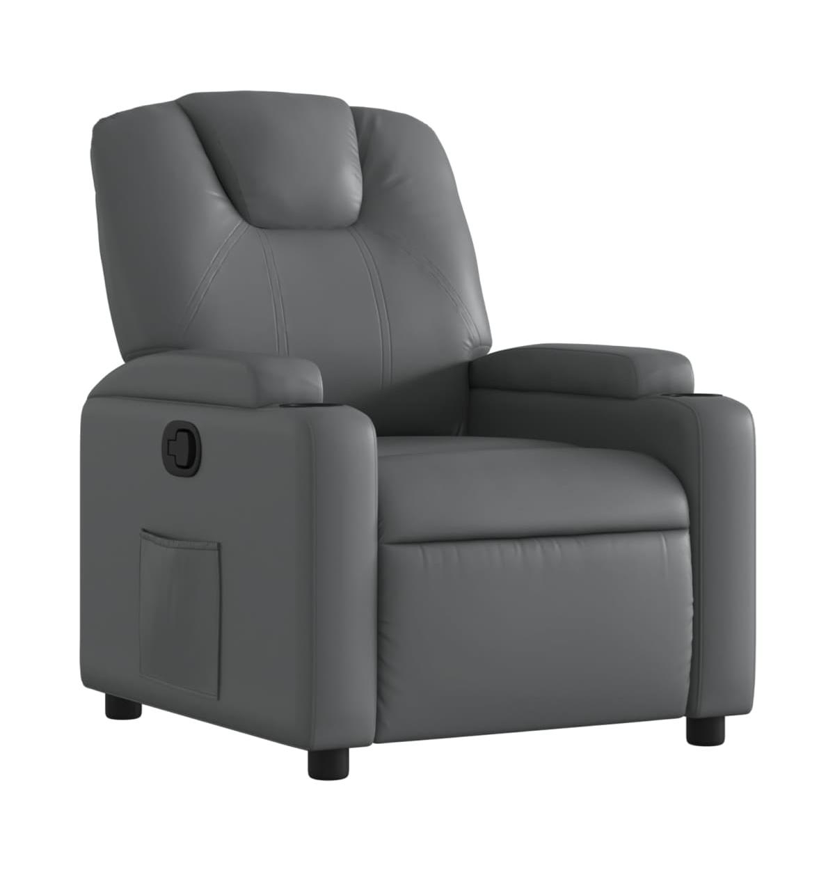 Click here for vidaXL Recliner Chair Gray Faux Leather - Gray prices