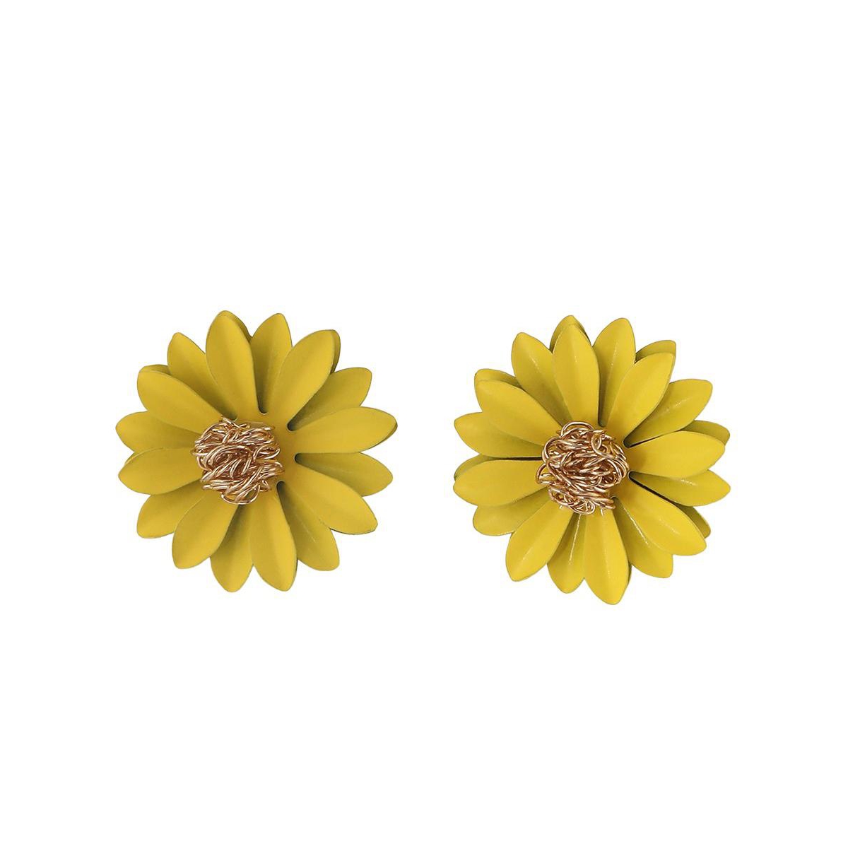 Click here for Sohi Womens Sunflower Stud Earrings - Yellow prices