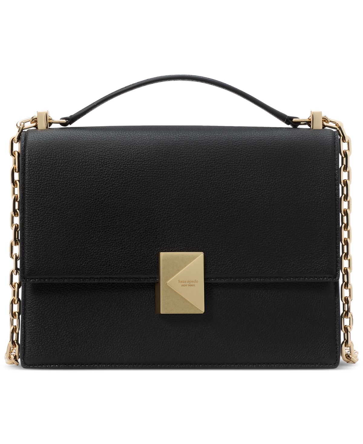 Click here for kate spade new york Deco Pebbled Leather Chain Sho... prices