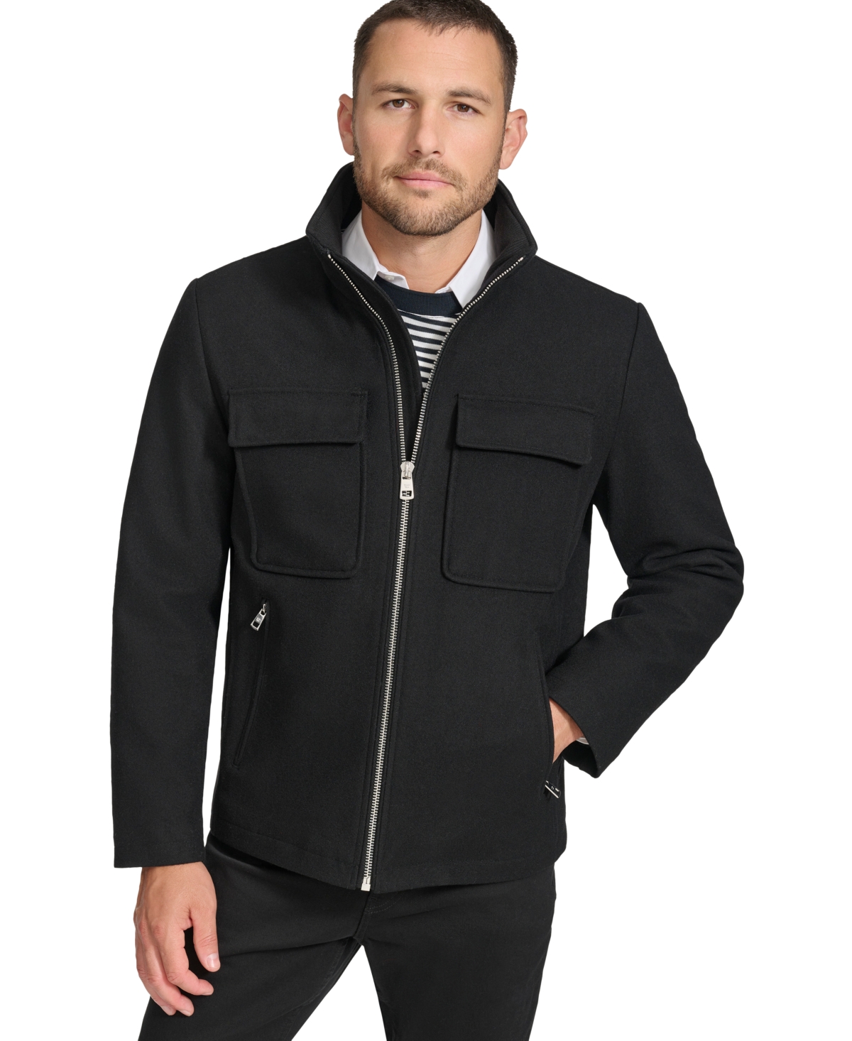 Click here for Calvin Klein Mens Hipster Full-Zip Jacket with Zip... prices