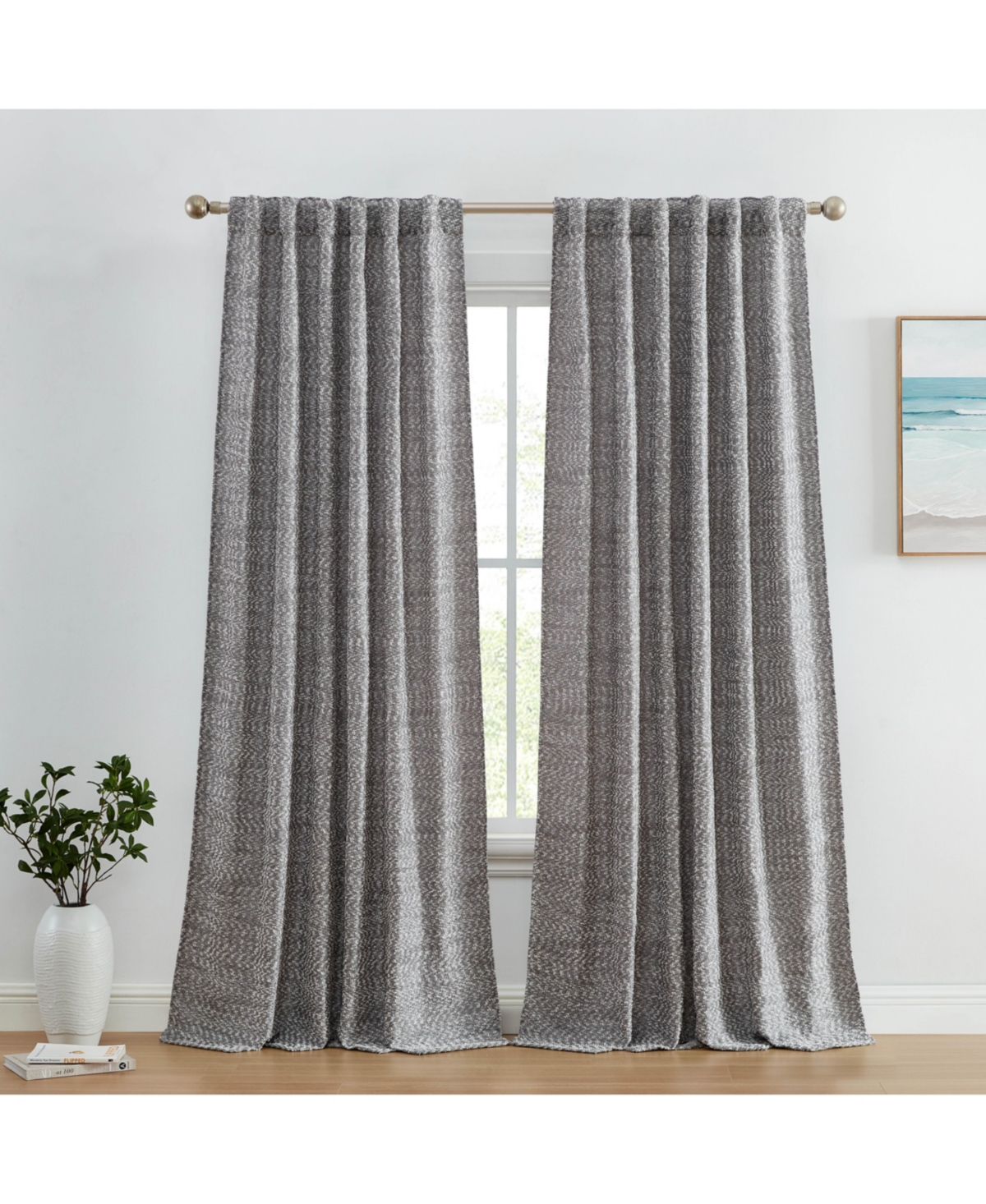 Click here for Hlc.me Easton Jacquard Slub Texture - Privacy Curt... prices