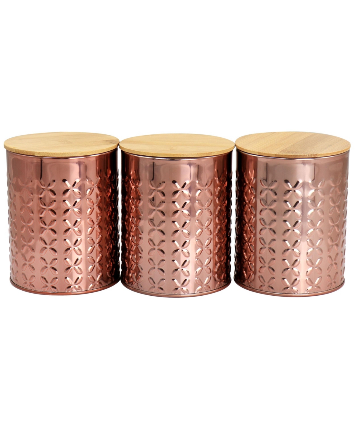 Click here for MegaChef 3 Piece Golden Kitchen Canister Set with... prices