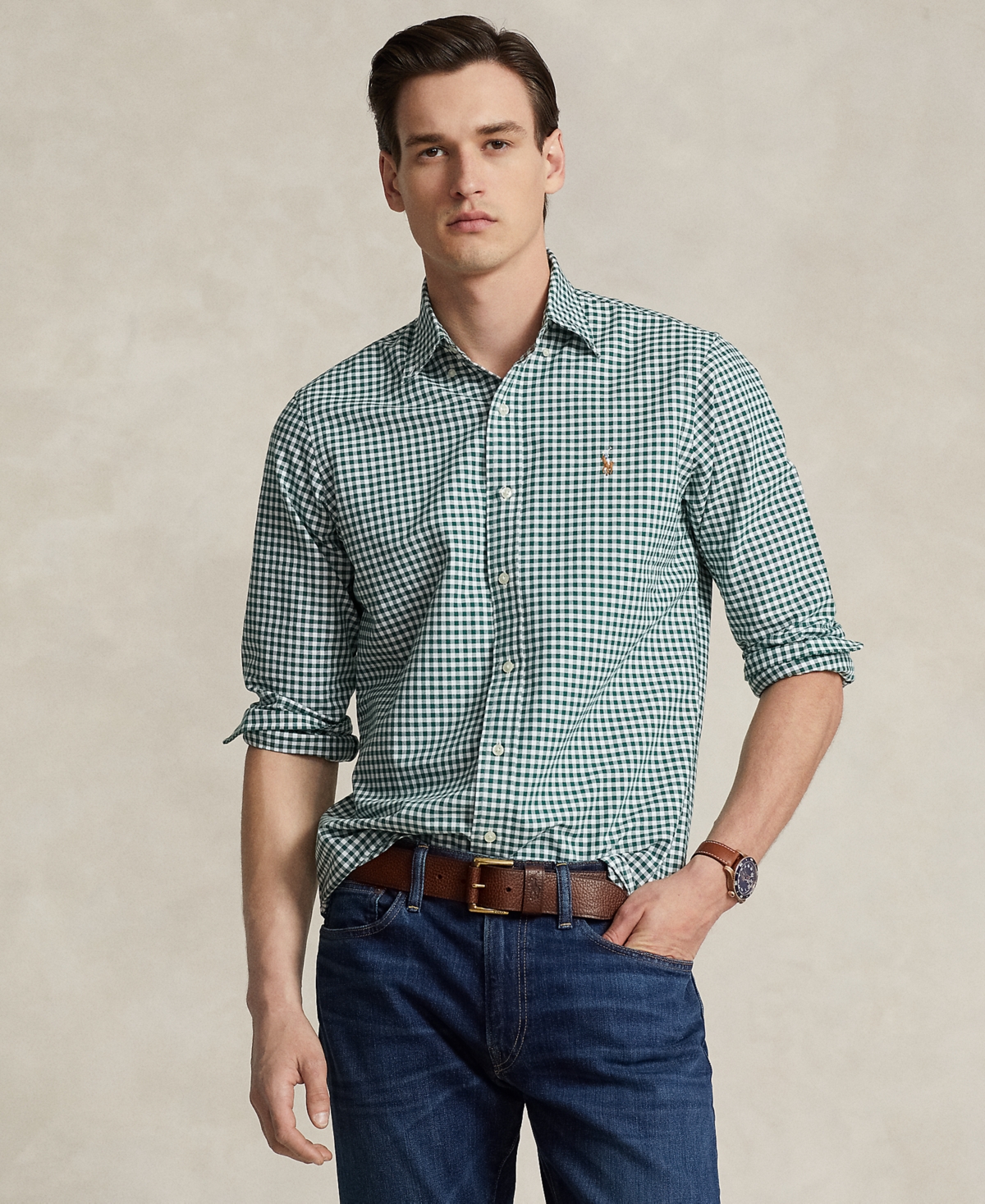Click here for Polo Ralph Lauren Mens Classic-Fit Gingham Oxford... prices