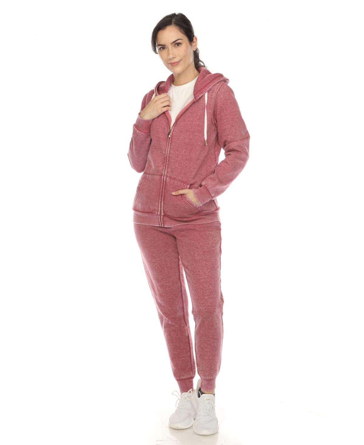 Click here for White Mark Womens Burnout Jogger Set - Lilac prices