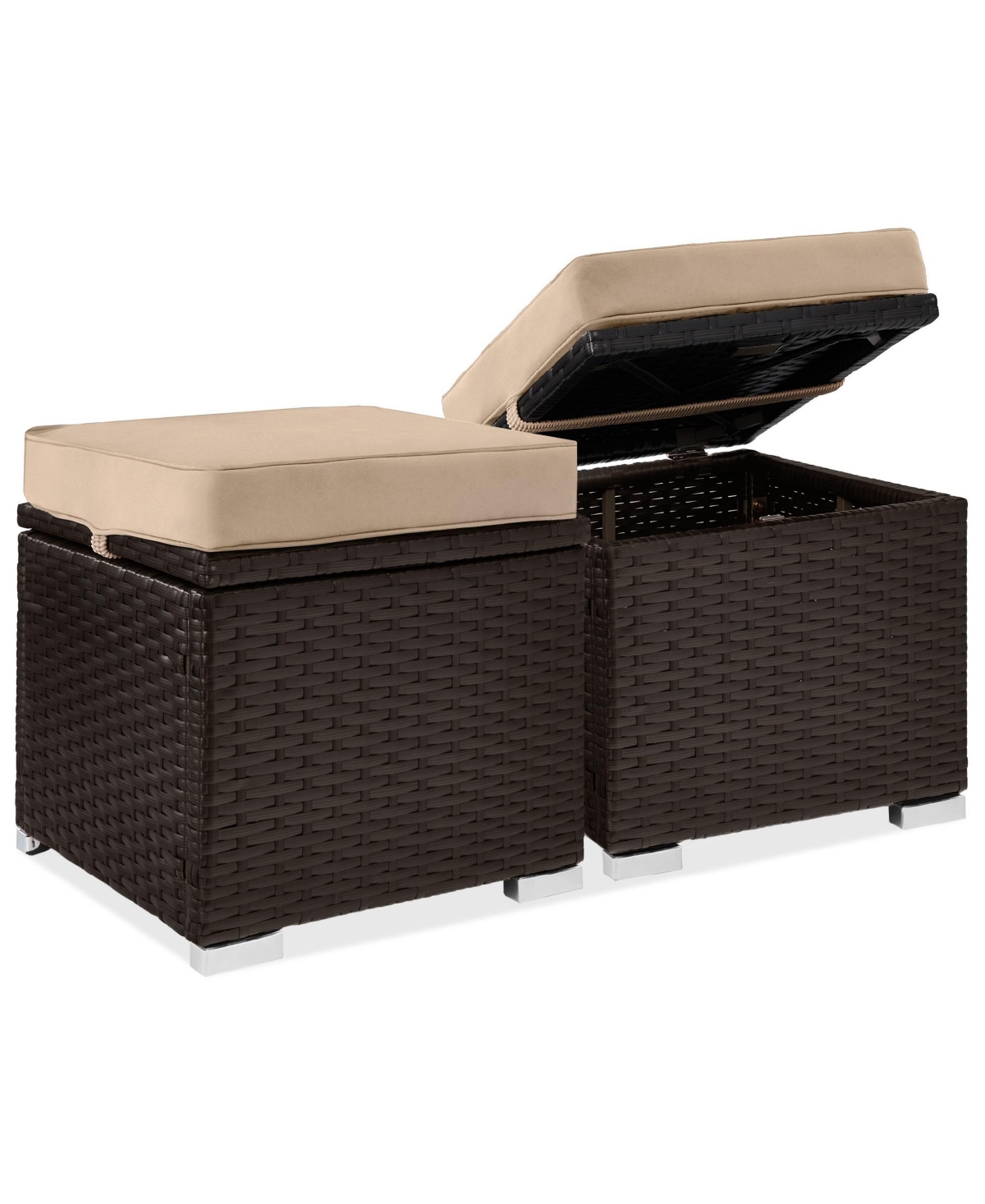 Click here for Best Choice Products Set of 2 Wicker Ottomans  Mul... prices