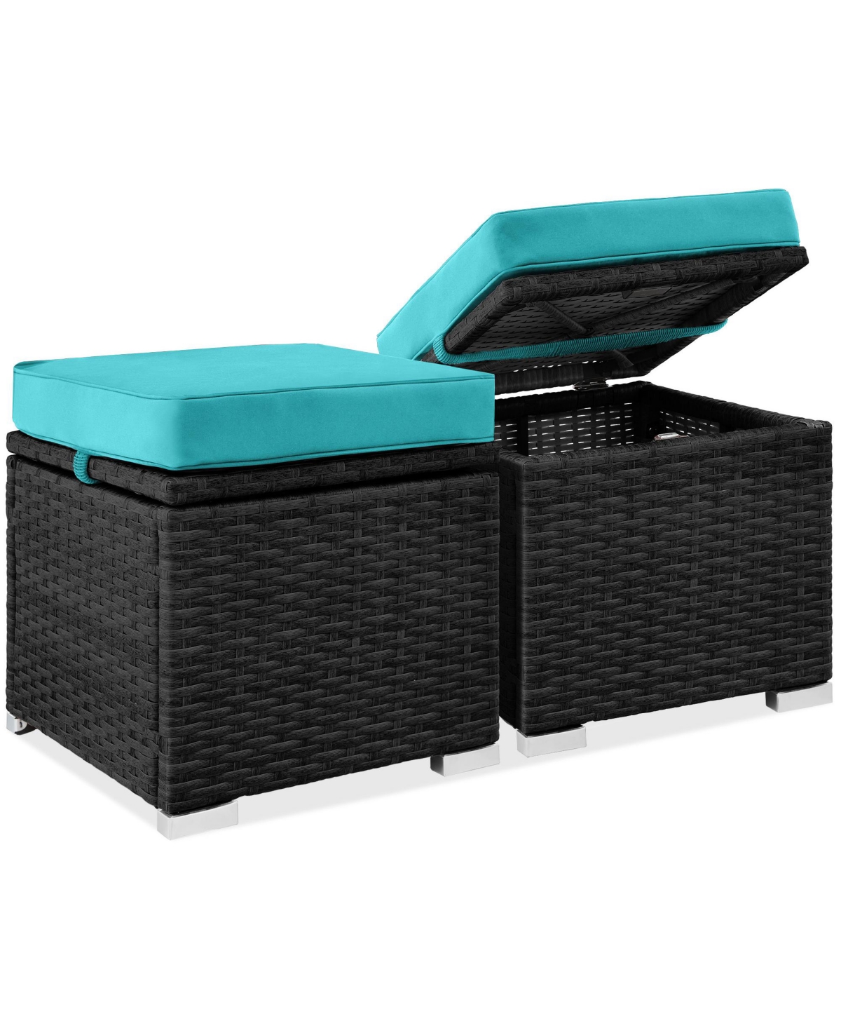 Click here for Best Choice Products Set of 2 Wicker Ottomans  Mul... prices