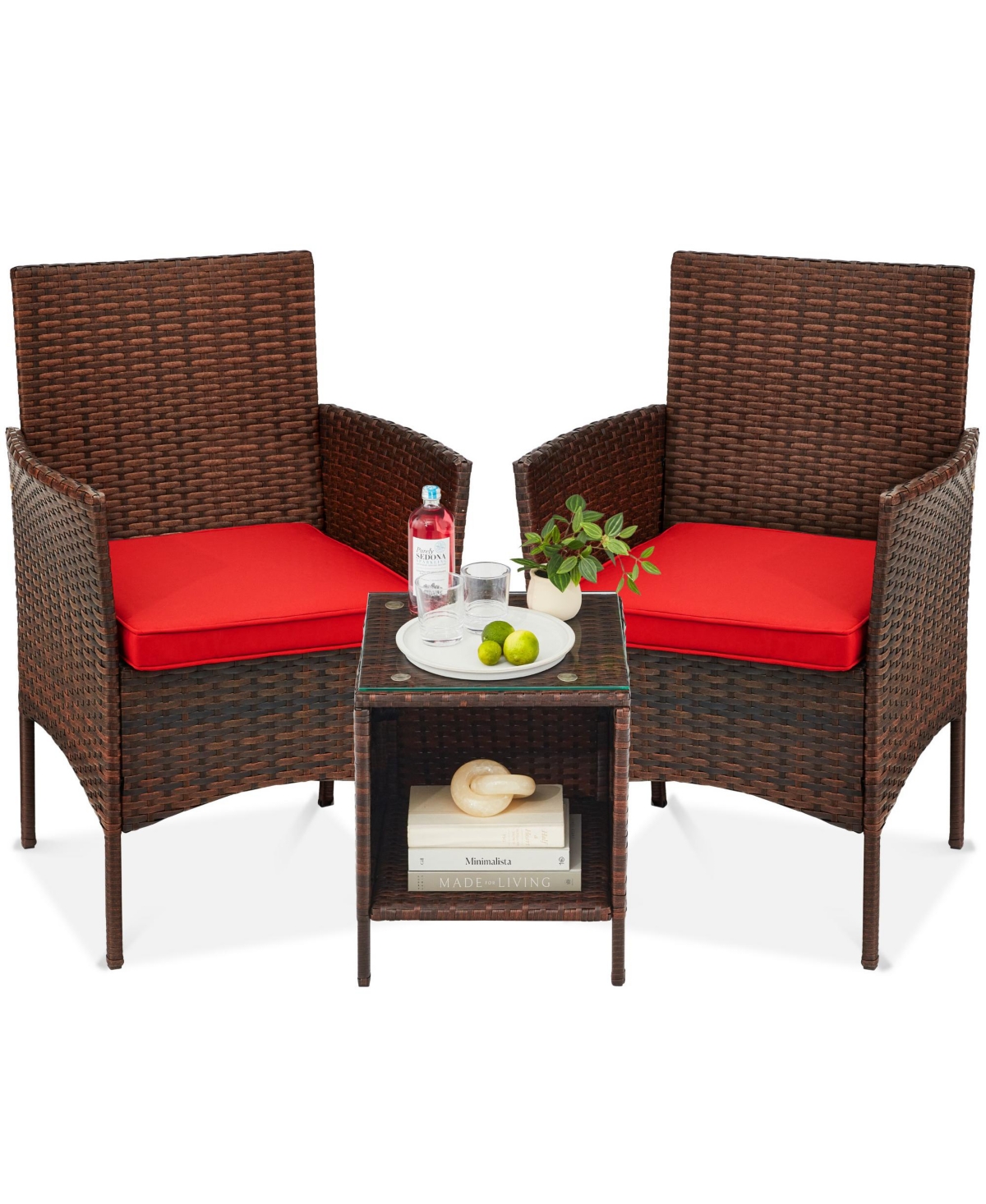 Click here for Best Choice Products 3-Piece Outdoor Wicker Conver... prices