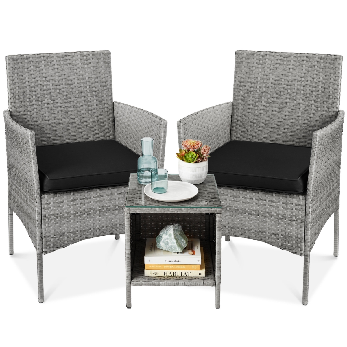 Click here for Best Choice Products 3-Piece Outdoor Wicker Conver... prices