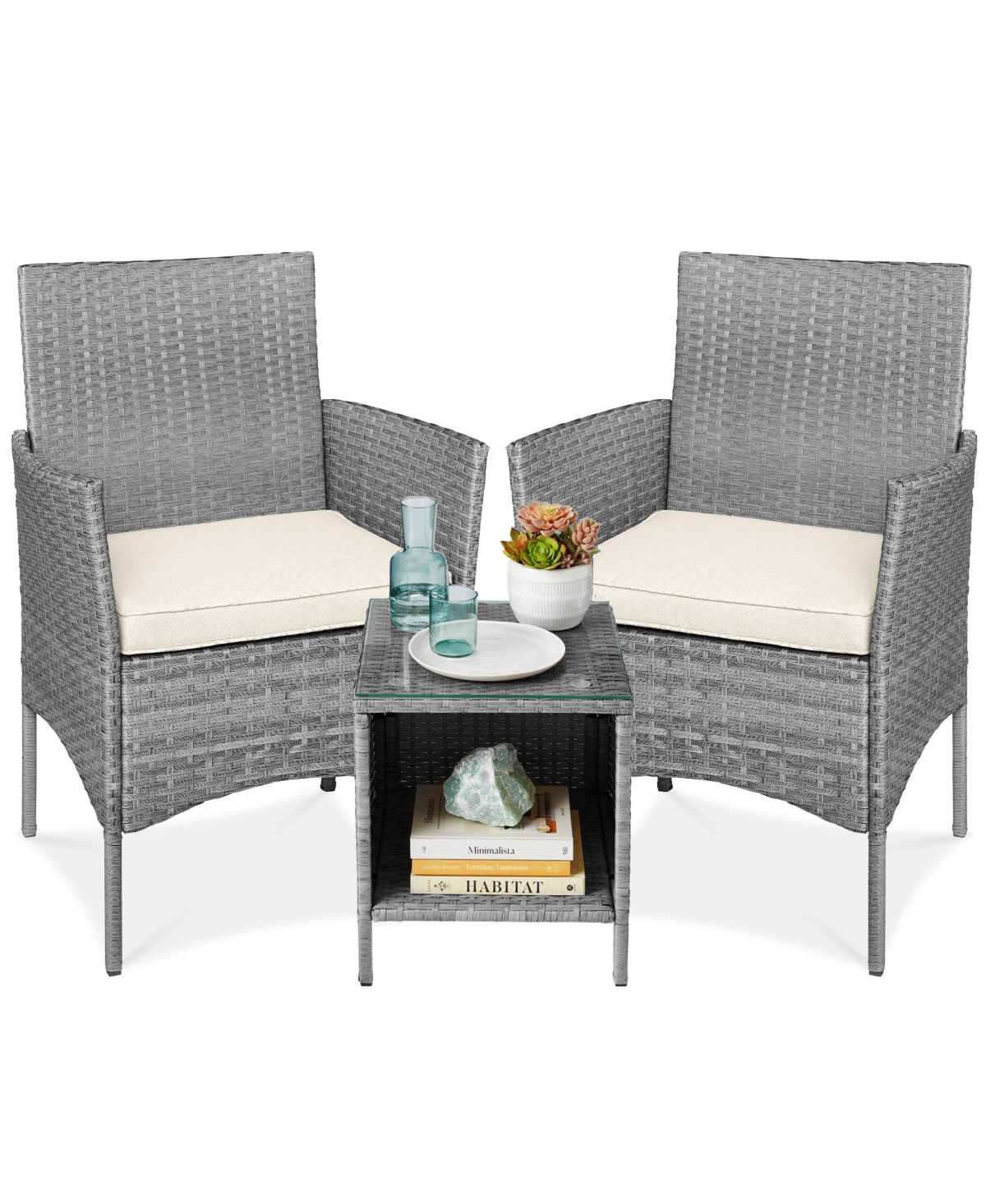 Click here for Best Choice Products 3-Piece Outdoor Wicker Conver... prices