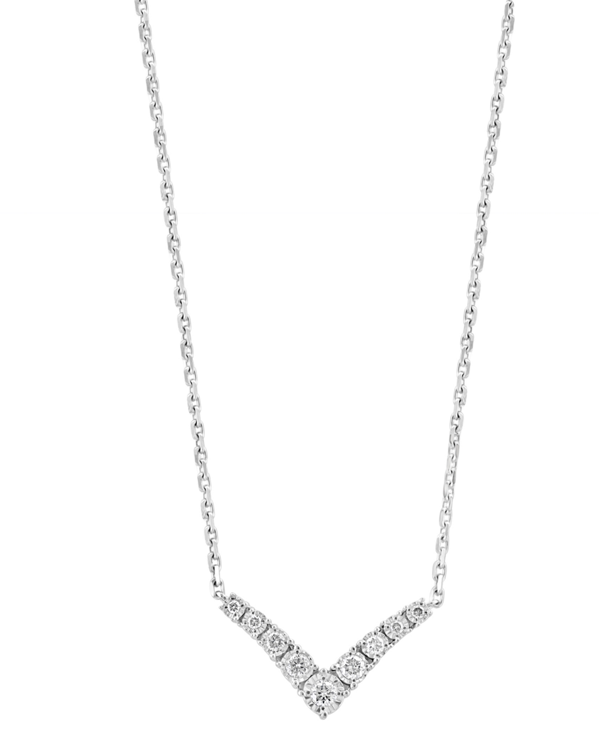 Click here for Effy Diamond Chevron 18 Necklace (1/4 ct. t.w.) in... prices