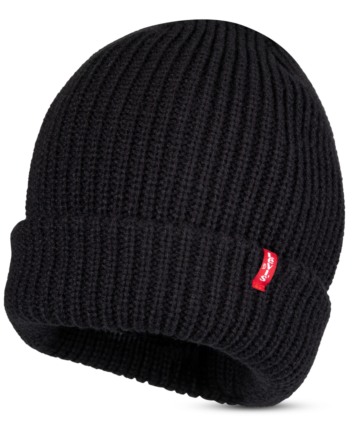 Click here for Levis Mens Ribbed-Knit Cropped Beanie - Black prices