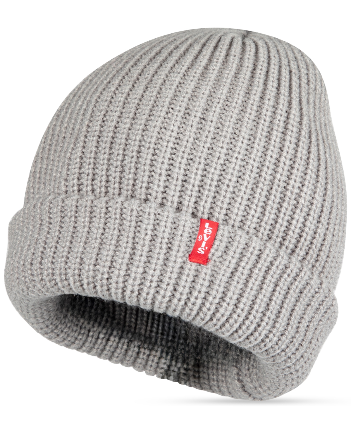 Click here for Levis Mens Ribbed-Knit Cropped Beanie - Light Grey prices